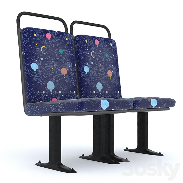 Bus seat - Chair - 3D model