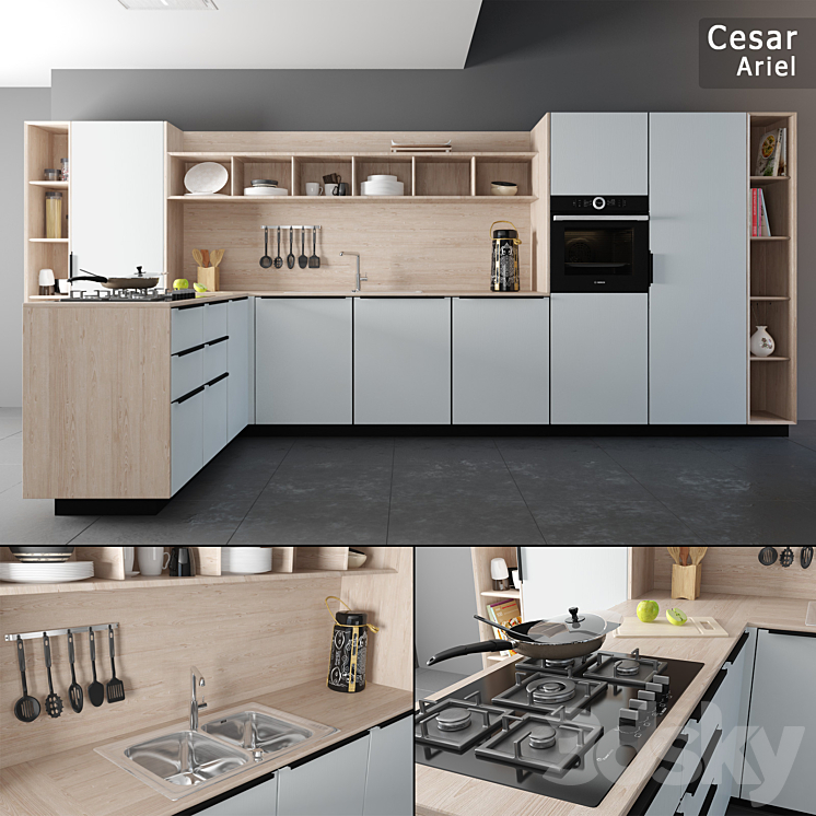 Kitchen set "Cesar Ariel" - Kitchen - 3D model