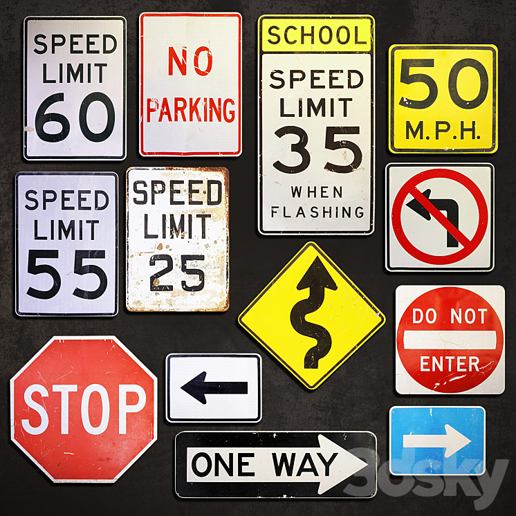 Metal Signs №13 - Other decorative objects - 3D model