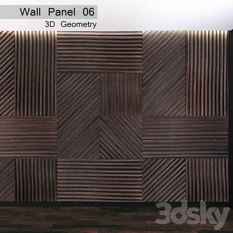 Wall Panel 06. 3D Geometry - 3D panel - 3D model