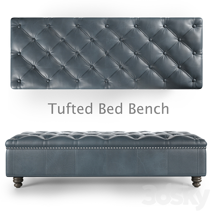 Tufted Bed Bench - Other soft seating - 3D model
