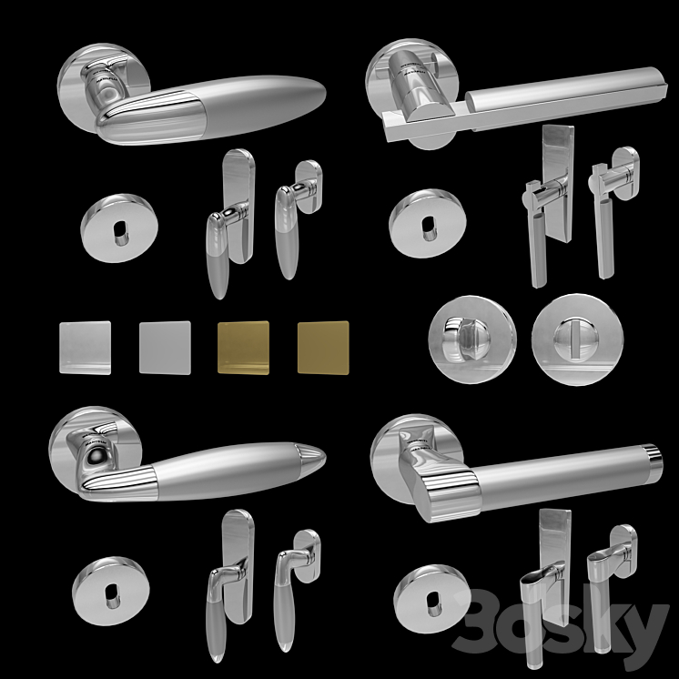 Handles for doors and windows Mandelli (4 pcs., 4 colors) 5 - Doors ...