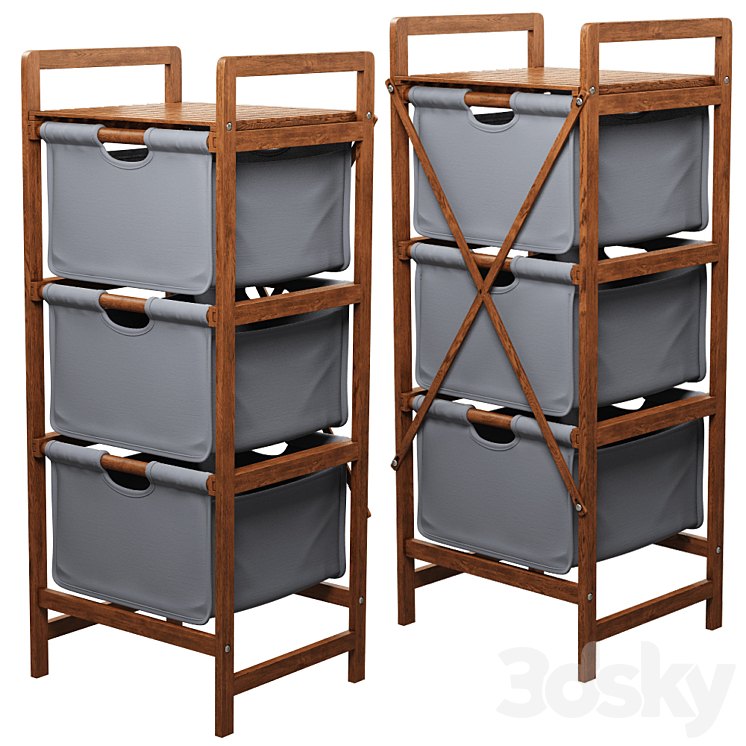 Giantex 3 drawer Bamboo Storage Shelf Dresser - Sideboard & Chest of ...
