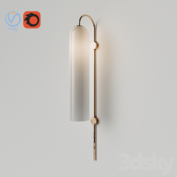 Wall Float Lamp Milky - Wall light - 3D model