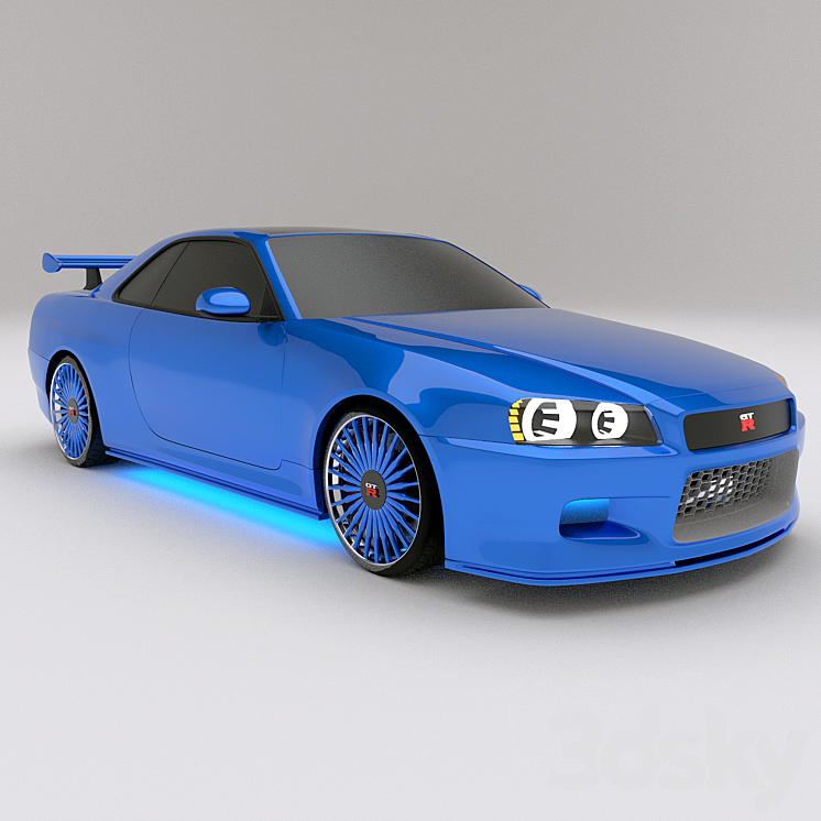 gt-r r34 concept - Ground Transport - 3D model