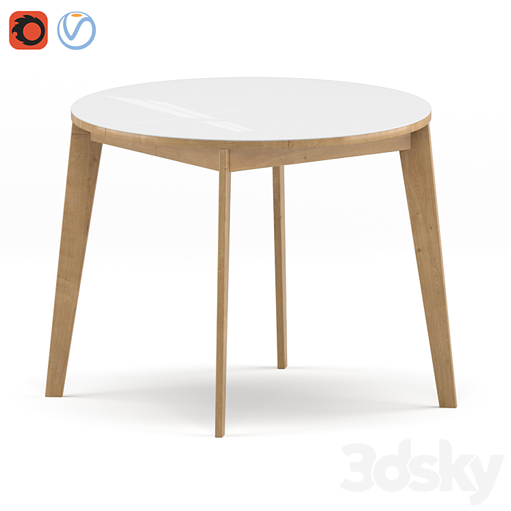 Table Scandi extendable - Table - 3D model