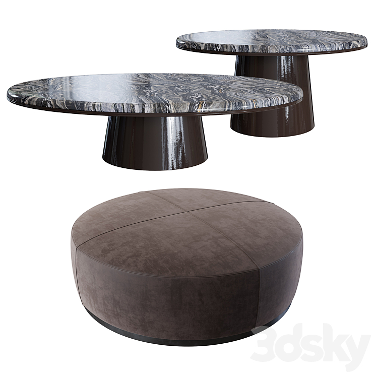 Meridiani Low Tables And Brons - Table - 3D model