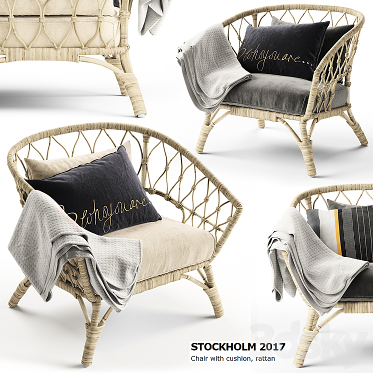 Chair STOCKHOLM 2017 Ikea / Ikea - Arm chair - 3D model