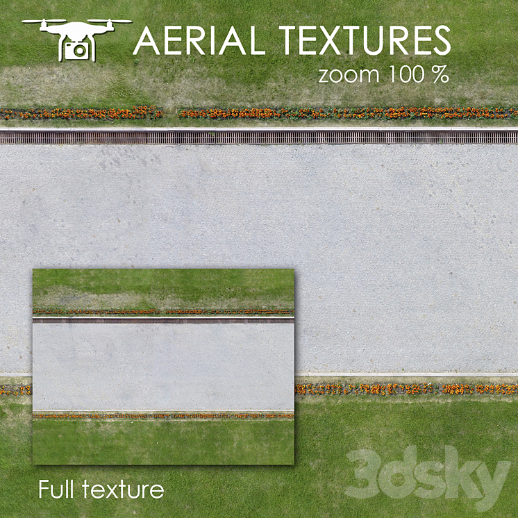 Aerial texture 2 - Natural materials - 3D model