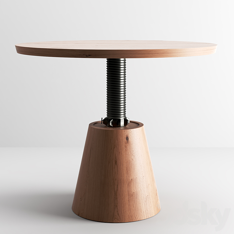Revolve 48 "Round Adjustable Height Dining Table - Table - 3D model