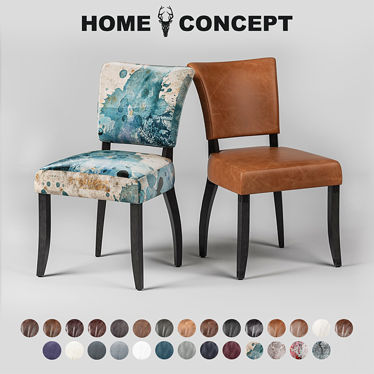 OM Dining chair Mimi black legs, Mimi Dining Chair Black - Chair - 3D model