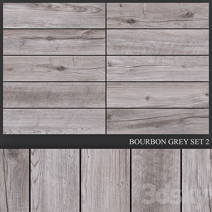 Peronda Bourbon Grey Set 2 - Tile - 3D model