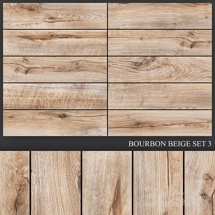 Peronda Bourbon Beige Set 3 - Tile - 3D model