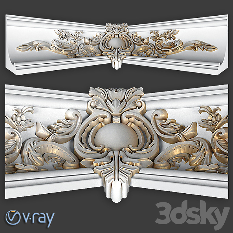 Sabur Decor Karniz Ugol - Decorative plaster - 3D model