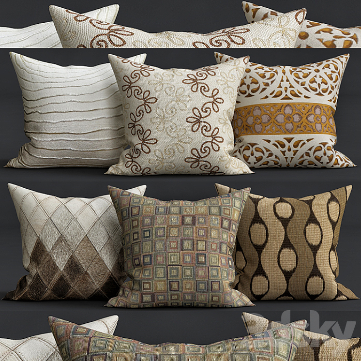 Decorative Pillows - Pillows - 3D model