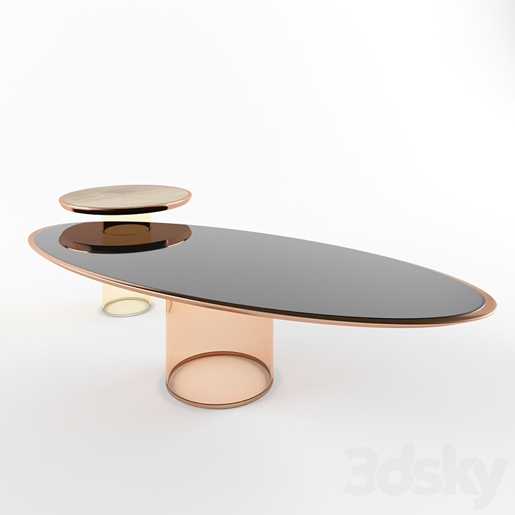 Ellipse coffee table - Table - 3D model