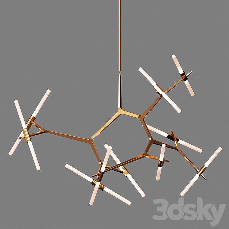 Modern Branch Chandelier - Pendant light - 3D model
