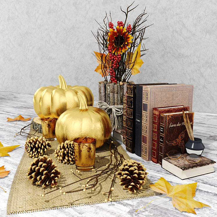 autumn_decor_set - Decorative set - 3D model