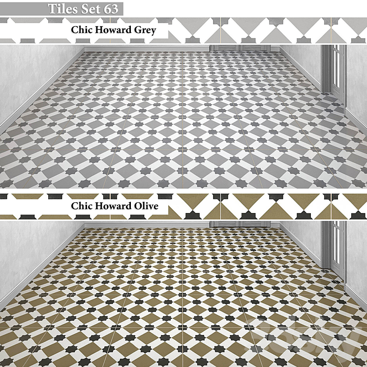 Tiles set 63 - Tile - 3D model