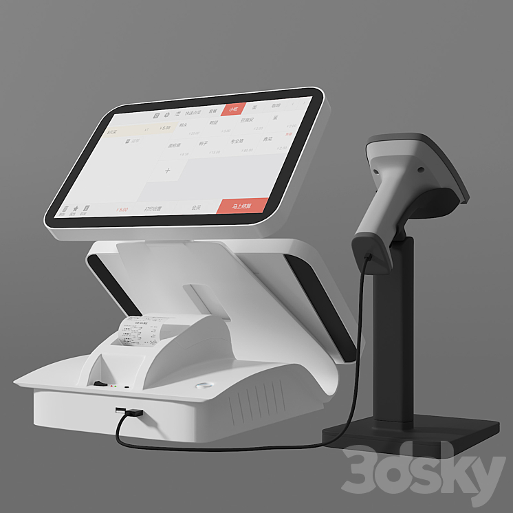 cashier - Shop - 3D model