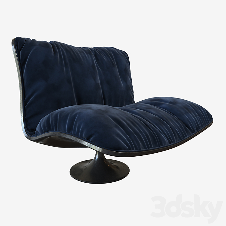 BAXTER MARILYN Nabuk armchair - Arm chair - 3D model