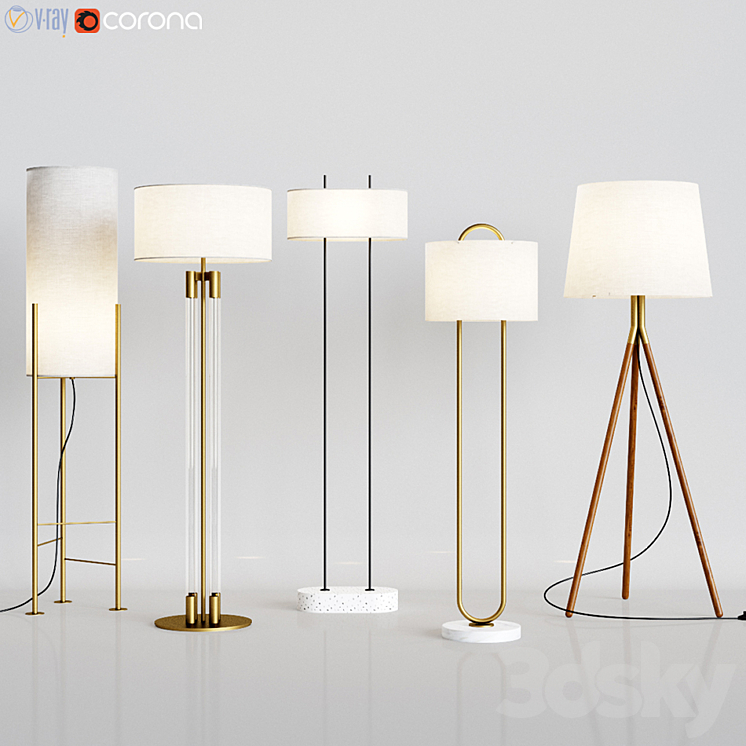 CB2 - 5 Floor Lamps Set 1 - Floor lamp - 3D model