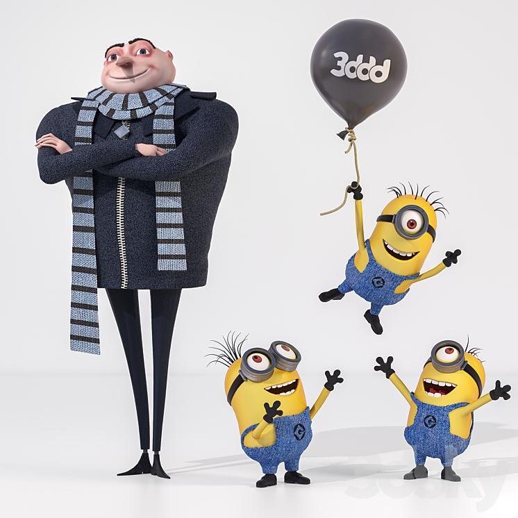 Gru and Minions - Toy - 3D model