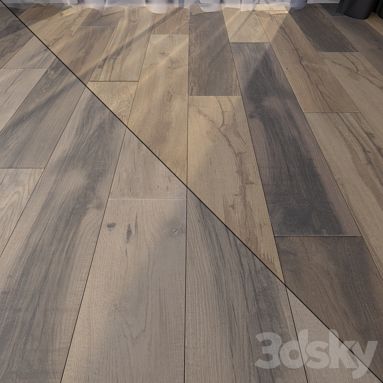 Parquet Floor Set 2 - Vray Material - Wood - 3D model