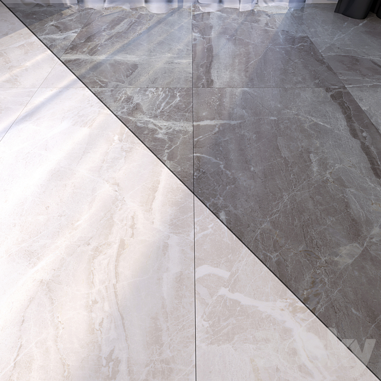 Marble Floor Set 16 - Vray Material - Tile - 3D model