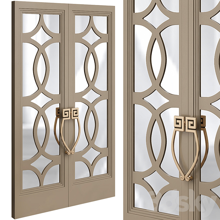 Bronze fretwork door - Doors - 3D model
