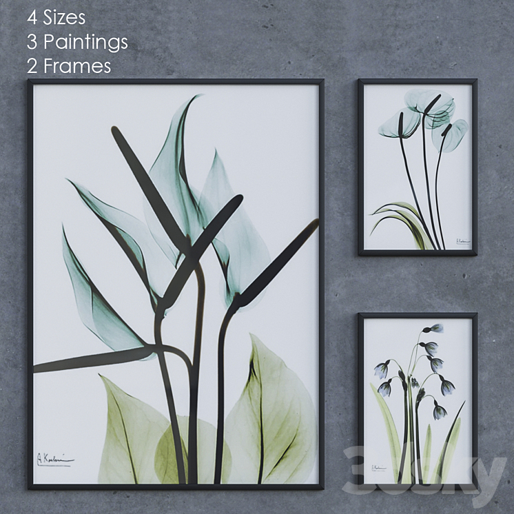 Posters Set - Frame - 3D model