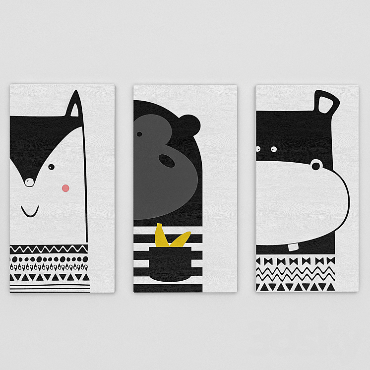 Animals Illustrator Frames - Frame - 3D model