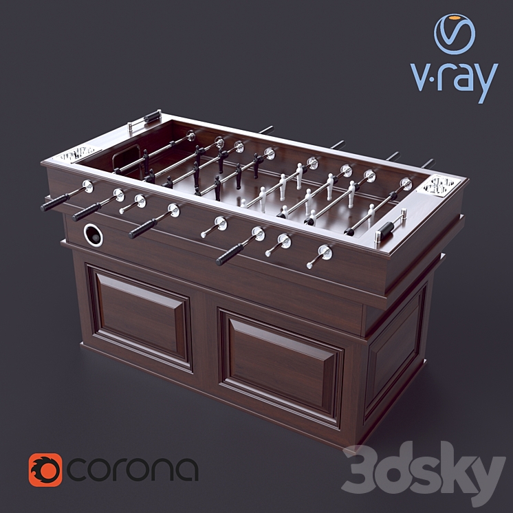 Foosball foosball made of wood - Sports - 3D model