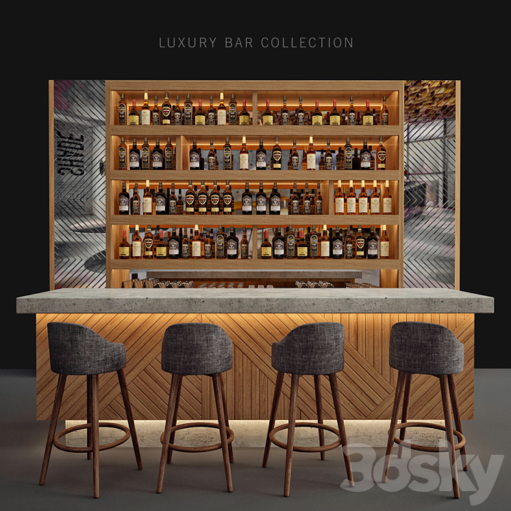 Luxury Bar Collection 2 Restaurant 3D model