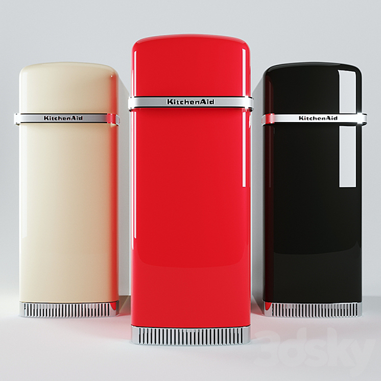 Refrigerator KitchenAid Iconic - Kitchen appliance - 3D model