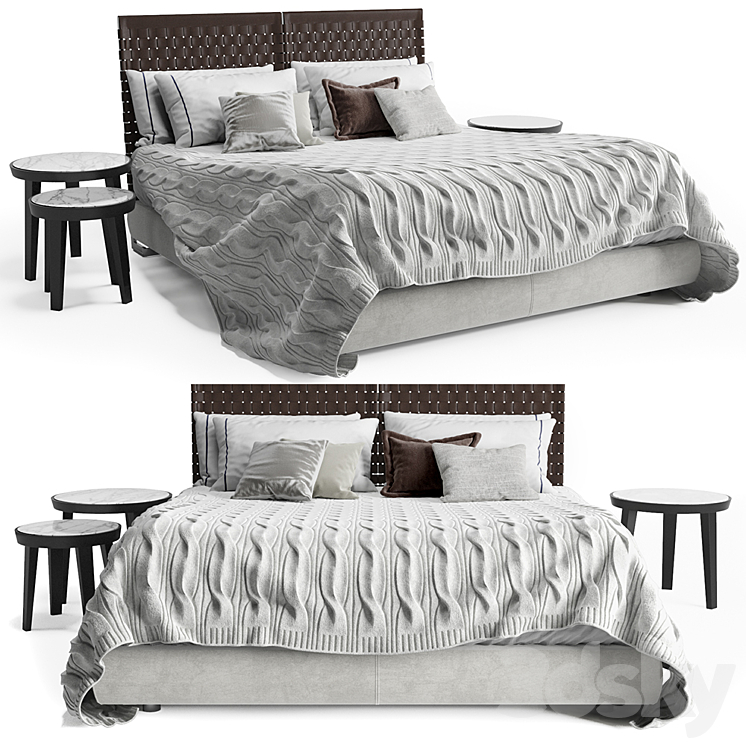 Flexform Cestone - Bed - 3D model