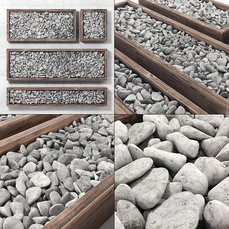 Pebble frame / Pebble in forms - Environment elements - 3D model