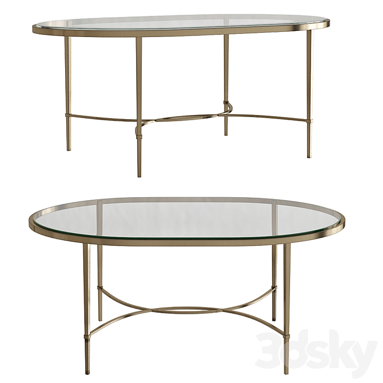Oval Coffee Table - Table - 3D model