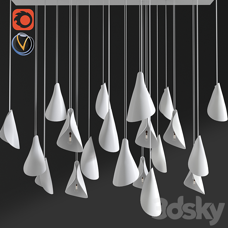 Gamadecor Pappardelle Direct Light Pendant Lamp - Pendant light - 3D model