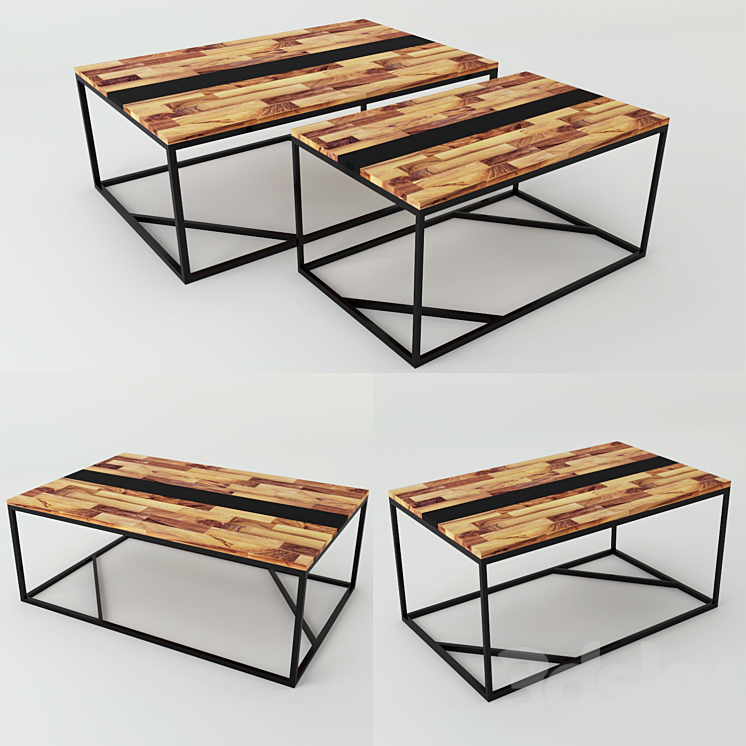Low Table Denise 02 - Table - 3D model