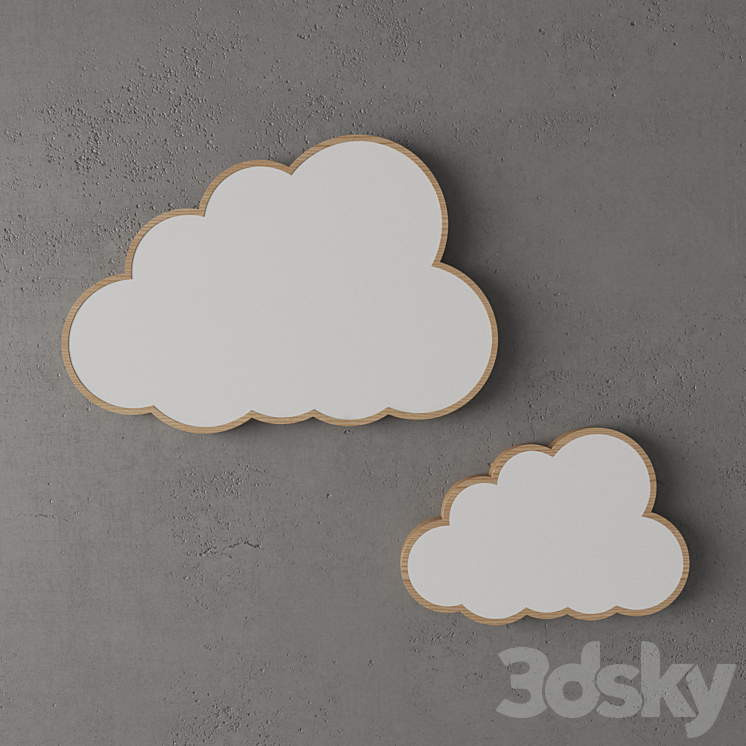 Clouds - Wall light - 3D model