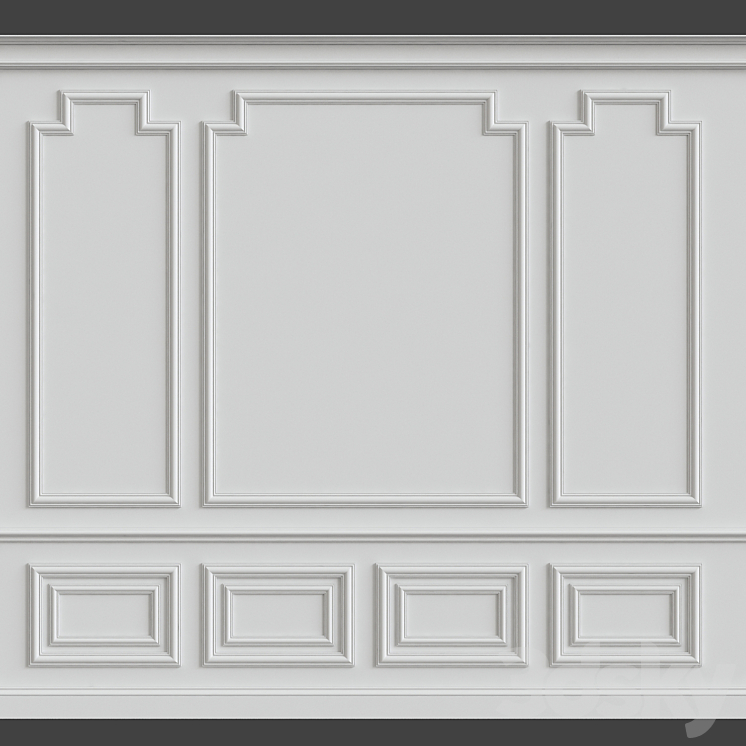 Wall molding - Decorative plaster - 3D model