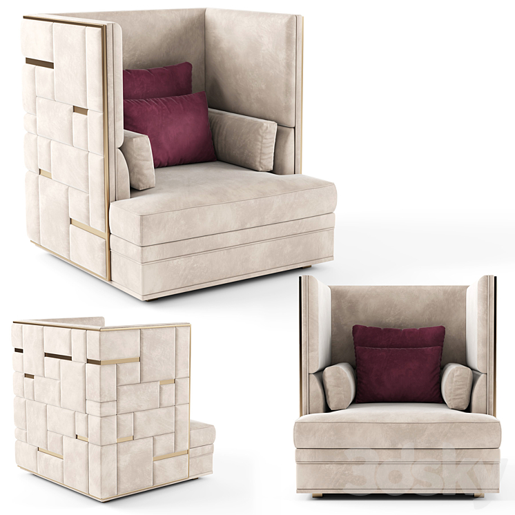 Visionnaire Babylon armchair_02 - Arm chair - 3D model