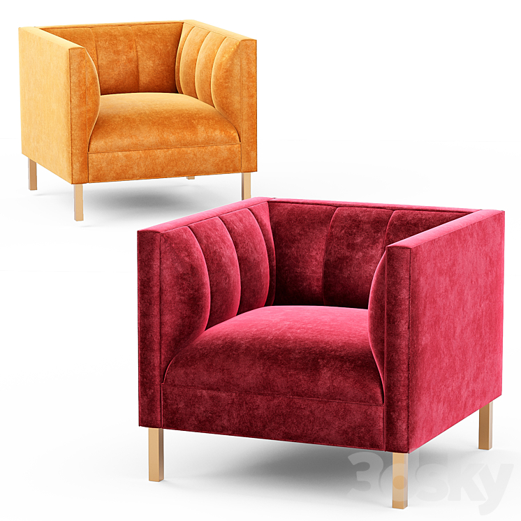 Chloe Chair - Arm chair - 3D model