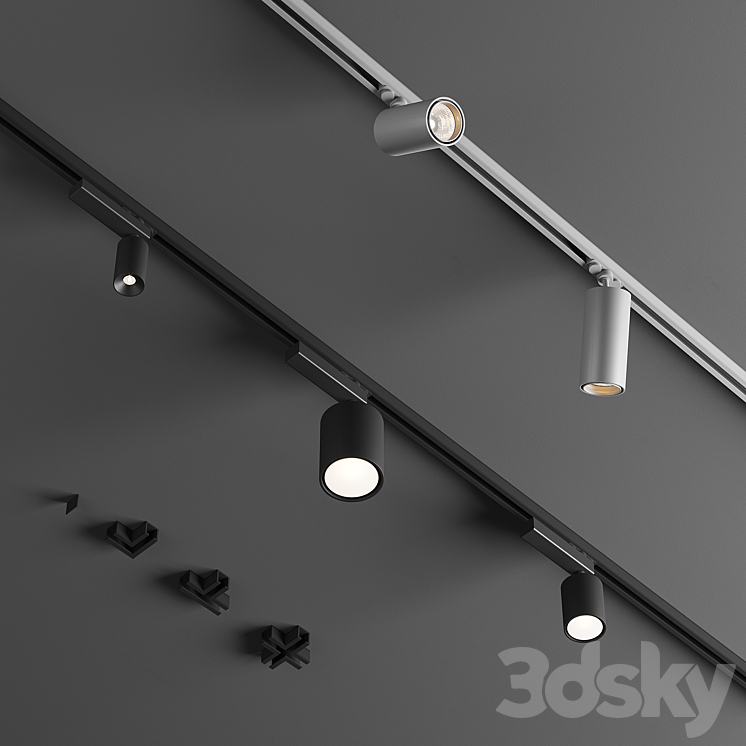 Flexalighting Track Projectors - Technical lighting - 3D model