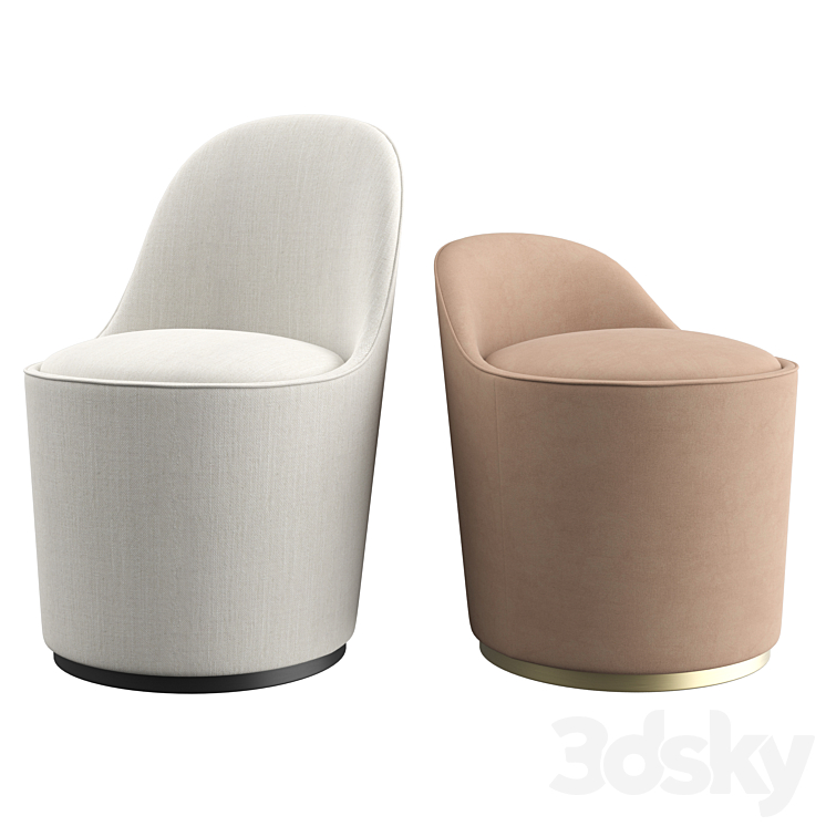 Tail Lounge High back + Low back by GUBI - Chair - 3D model