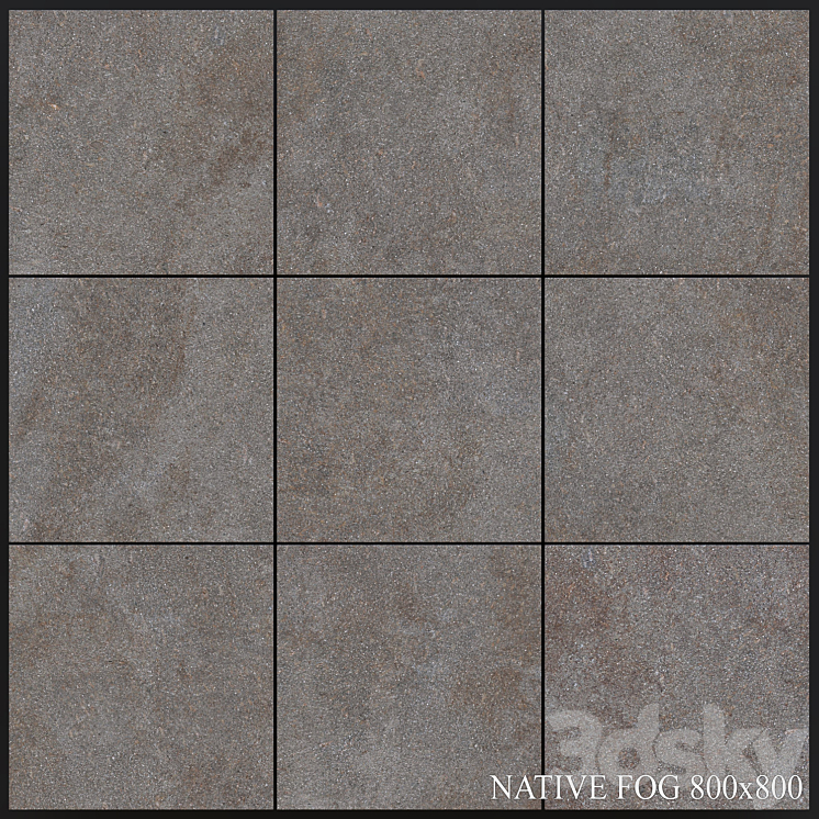 ABK Native Fog 800x800 - Tile - 3D model