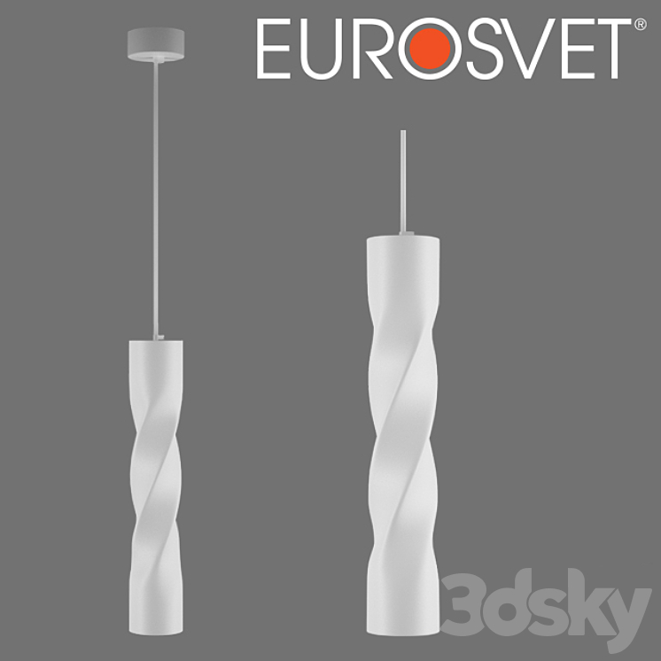 OM LED Pendant Light Eurosvet 50136/1 LED White Scroll - Pendant light ...