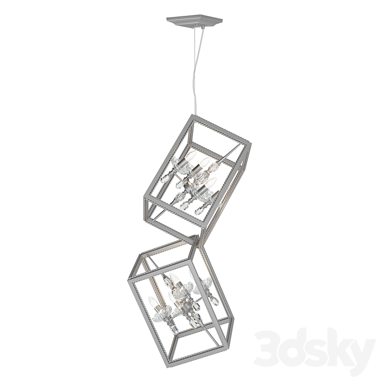 Inessa 3850.8 Silver - Pendant light - 3D model