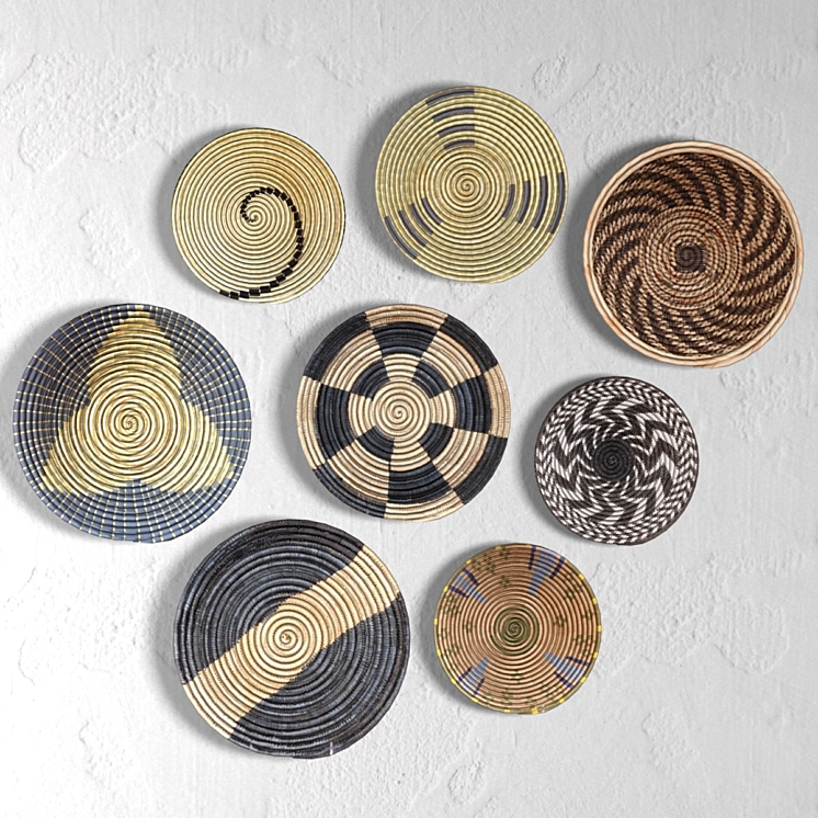 Wicker African wall baskets. - Other decorative objects - 3D model